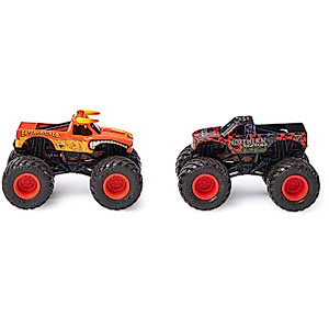 Monster Jam, Official El Toro Loco vs. Northern Nightmare Color-Changing Die-Cast Monster Trucks, 1:64 Scale