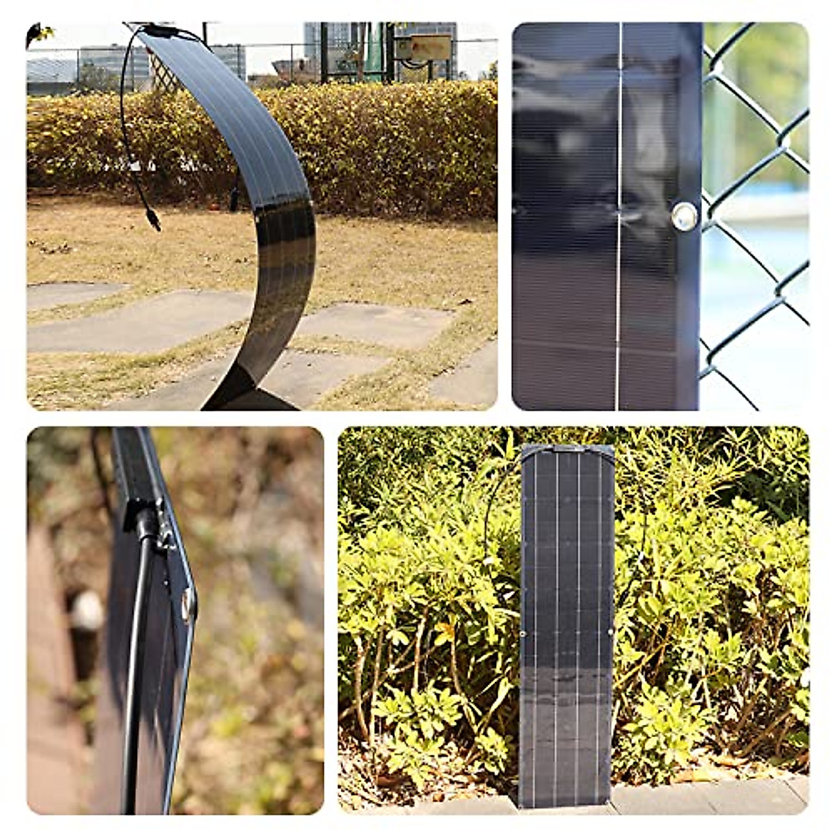 FLP 2PCS 200 Watt Ultra Thin Solar Panel Kit 400W Monocrystalline Silicon High Efficiency Solar Panel with 40A Controller for Car/RV/Camper