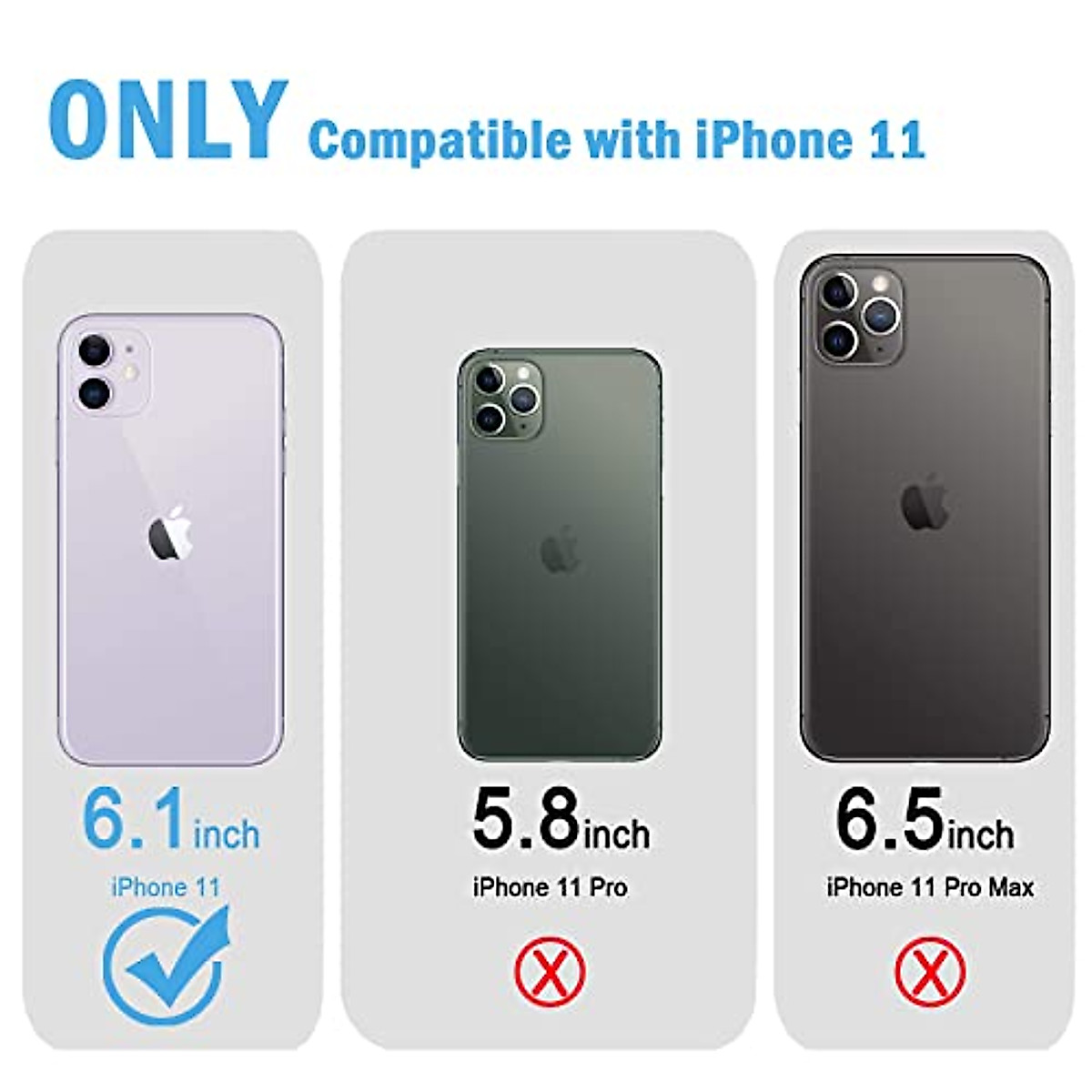JJGoo Compatible with iPhone 11 Case, Clear Crystal TPU Phone Cases Shockproof Bumper Cover Anti-Scratch Protective Slim Thin Phone Case for iPhone 11 6.1inch