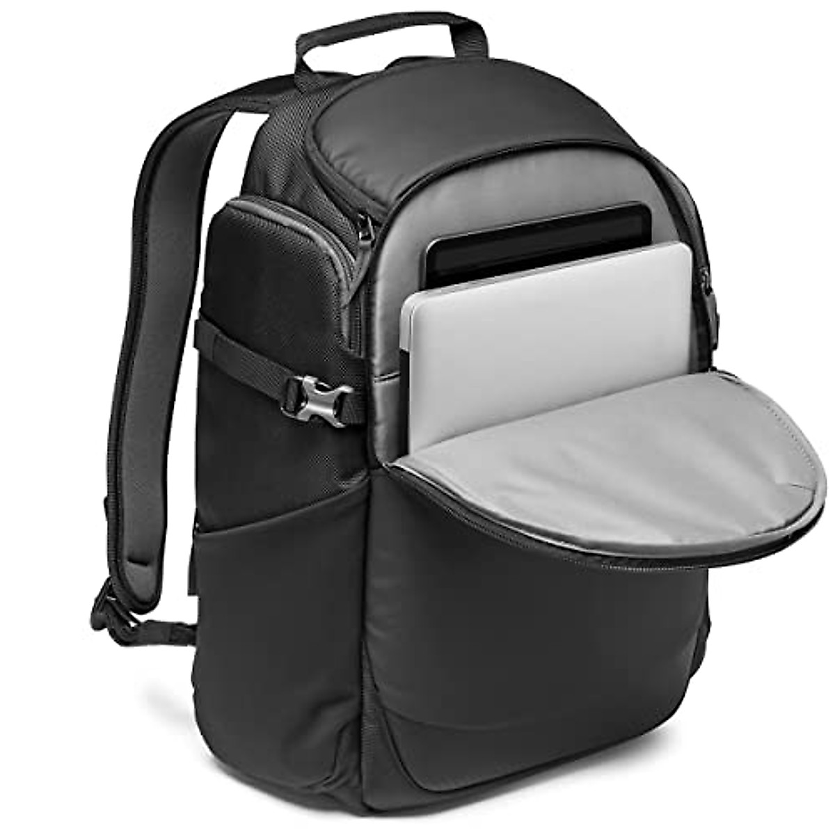 Manfrotto MB MA2-BP-BFR Advanced Befree Camera Backpack, Fits 15 Inch Laptop, Rear Access, Expandable Side Pocket for Travel Tripod, for DSLR/Mirrorrless/CSC/Drone and Standard Lenses - Black
