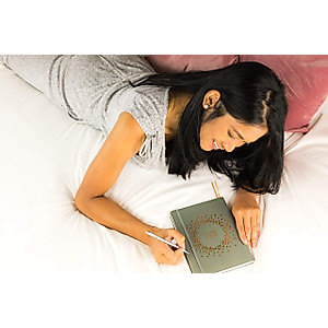 Southworth Premium Journal, 6.5”x 8.5”, Sage Copper Burst Design, Premium 28lb/105gsm Paper, Large Book Bound Journal, 3 Ribbon Placeholders, 80 Ruled Sheets/160 Ruled Pages (91928)