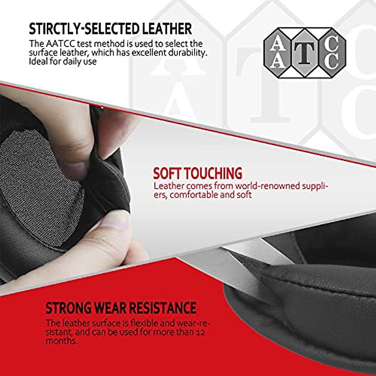 Krone Kalpasmos Premium Replacement ATH M50X earpads, Audio Technica Headphone Covers Fit ATH M50 M40X M40 M35 M30 MSR7, Large Oval Pads for ATH M-Series, Softer and Thicker Memory Foam Ear Cushions