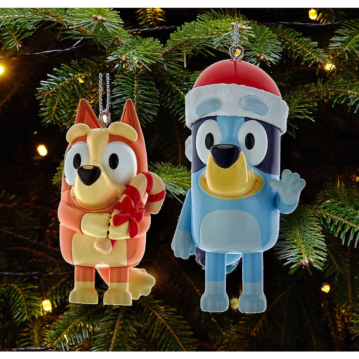 Bluey and Bingo Ornaments - Christmas Tree Decoration - Officially Licensed - 2 Assorted