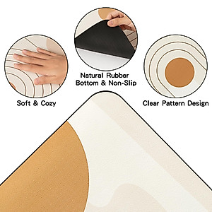 GROBRO7 Absorbent Pet Feeding Mat Non Slip Dog Mat for Food and Water Bowl Boho Style Pattern No Stain Easy Clean Watering Dispenser Pad Washable Quick Dry Cat Mat Puppy Pet Supplies 15.7 x 23.6 in