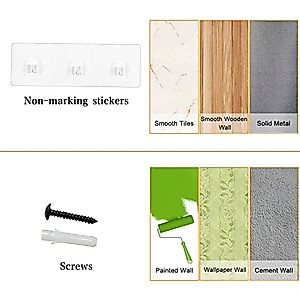 Wall-Mounted Hair Dryer Holder Styling Tool Organizer 4-Shelf Storage Wire Basket with Hook Heat Safe Rack for Hair Straighteners,Curling Wands,Flat Iron,Perfume,Cabinet Door Bathroom Kitchen