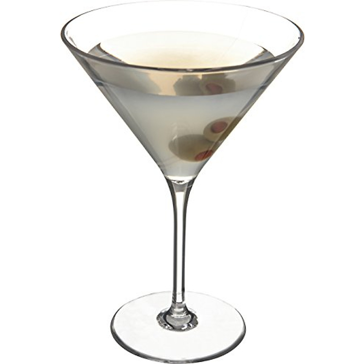 Carlisle FoodService Products 564607 Alibi Shatter-Resistant Plastic Martini Glass, 9 oz., 6.63" Height, 2.88" width, 2.88" Length, Polycarbonate (Pc), Clear