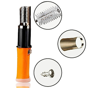 Electric Fish Scaler Remover, Amayia Upgrade Powerful Electric Fish Scaler Skin Deslagger Scaler Rechargeable Waterproof Fish Scaler Automatic Electric Fish Skin Clean Brush (with One Extra Head)