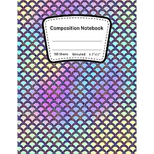 Composition Notebook: Rainbow Unruled Notebook for Girls, Boys, Kids, Students, Teens Volume-10