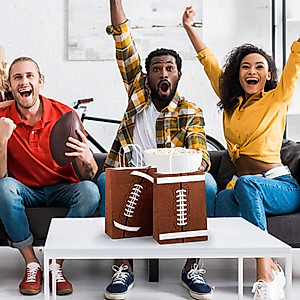 durony 16 Pieces Football Gift Bags with Handles Football Goodie Bags Party Favor Bags Football Treat Bags Candy Snack Bags for Party Supplies