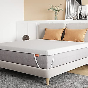 Sweetnight 4 Inch Queen High Density Memory Foam Mattress Topper for Enhanced Support, Medium Firm Mattress Topper with Non-Slip Design, Queen Size