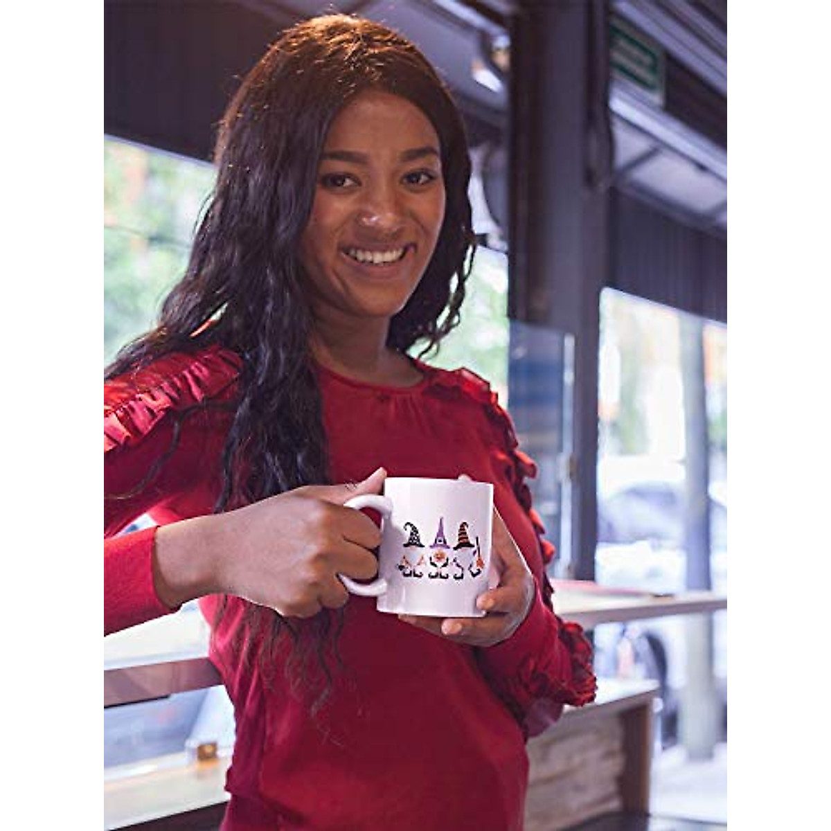 Halloween Gnomes Coffee Mug Cute Seasonal Jack O'lantern Funny Motivation Inspiration 11-ounce White Ceramic Cup CMP00098