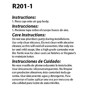 Westbrass R201-1-62 1-3/4" x 2-3/4" Solid Brass Air Gap Cap Only, Skirted, 1-Pack, Matte Black