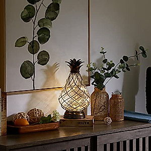 MOZEAL Extra Large Glass Pineapple Light,13 in Lantern Decorative,IP44 Waterproof,6 Hours Timer,Battery Operated,As a Gift,for Farmhouse/Garden/Outdoor/Patio/Porch/Table/Backyard/Beach/Mantle Decor