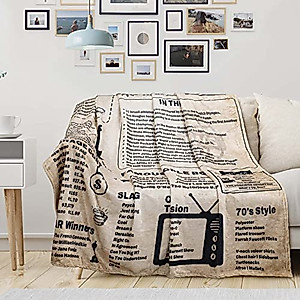 Budalagong 51st Birthday Gift for Women Men, 51st Anniversary Wedding Gifts, Back in 1972 Blanket Decorations for Husband Wife Dad Mom (51 White, 60 * 50)