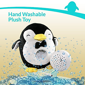 Baby Sleep Soother Penguin, White Noise Machine, Crib Toy with Cry Activated Sensor, Unique Baby Girl Gifts & Baby Boy Gifts, Woodland Baby Shower Gifts, Portable Sleep Aid Night Light