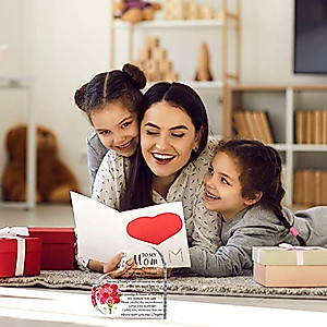 Mom Gift Birthday Gifts for Mom from Daughters Sons Meaningful Gifts for Mother Acrylic Heart Sign for Mom Mother's Day Gift