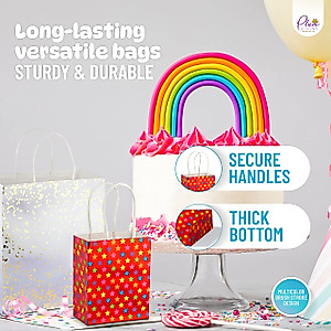 Plum Designs Gift Bags Assorted Sizes, Set of 8 Gift Bags with Tissue Paper- Includes Small Gift Bags, Medium Gift Bags and Large Size Paper Gift Bags with Handles for Holiday and Birthday Gifts