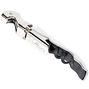 Pulltap's Double-Hinged Waiters Corkscrew, Wine Opener and Foil Cutter, Beer Bottle Opener, White