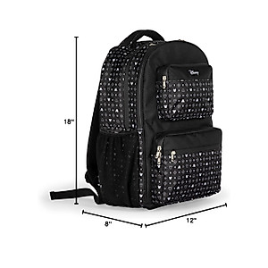 ONIVA - a Picnic Time brand - Disney Classic Mickey Mouse Park Tripper Day Bag - Cooler Backpack - Soft Cooler Backpack - Insulated Lunch Bag, (Black with White Pattern)