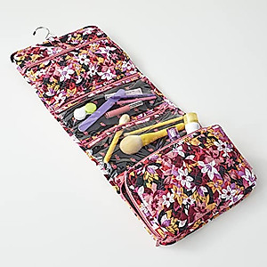 Vera Bradley Women's Cotton Hanging Travel Organizer, Rose Toile - Recycled Cotton, One Size