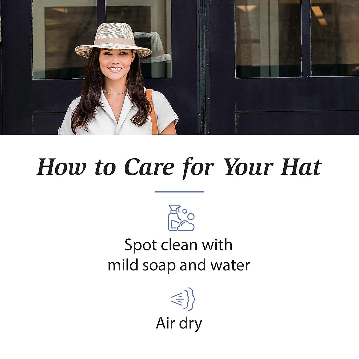 Wallaroo Hat Company Women’s Petite Charlie Fedora – UPF 50+ Sun Protection, Packable Design and Adjustable Sizing for Smaller Crown Sizes – Stylish Sun-Safe Hat for Travel and Everyday (Ivory/Taupe)