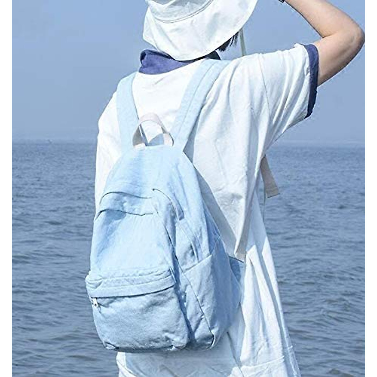 Kedera College School Denim Backpacks Girls Cute Bookbags Student Backpack Laptop for Teenage