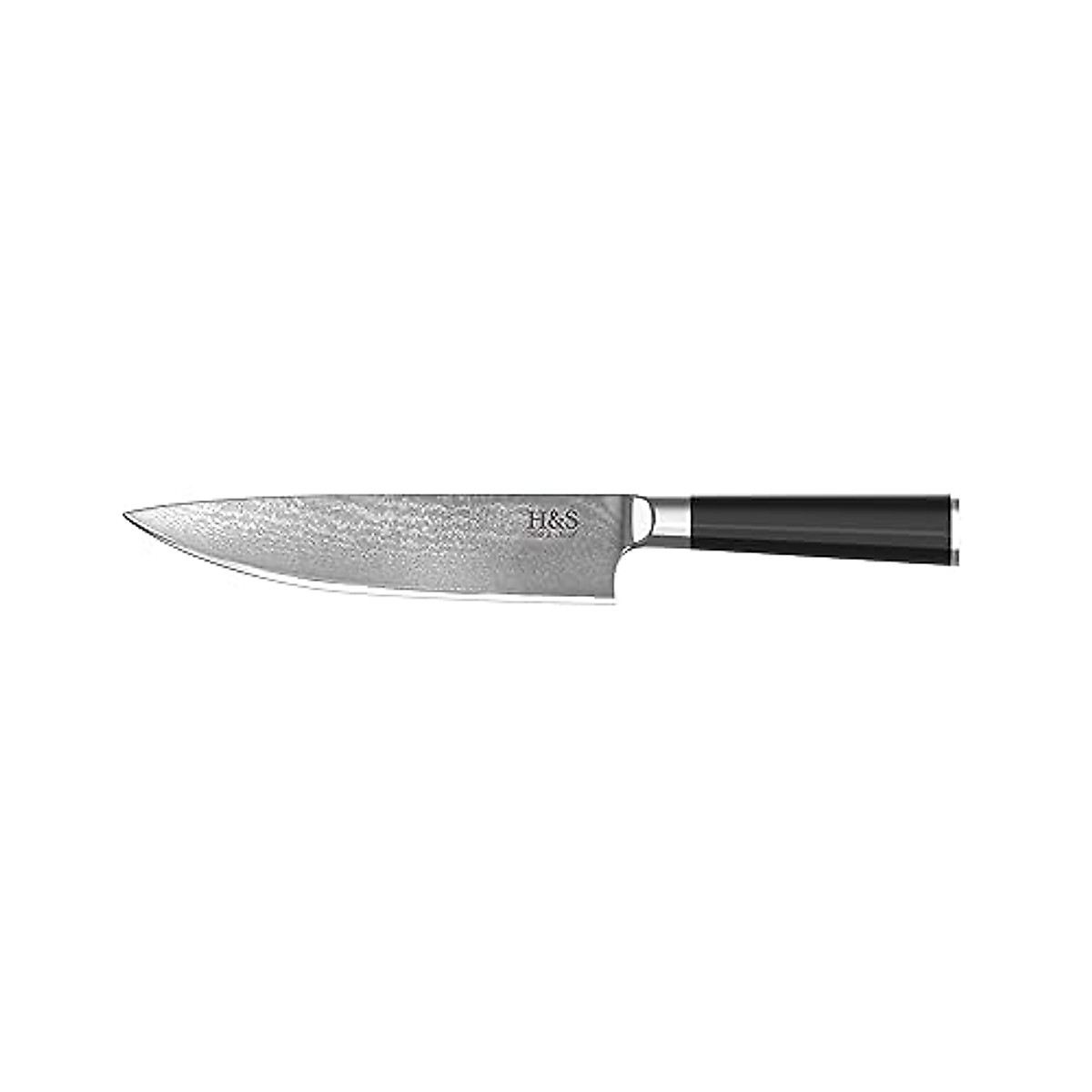 Hilt & Steel Damascus Steel Chef Knife | Premium Damascus knife | 8 Inch blade | G10 Composite Handle | Ultra Sharp