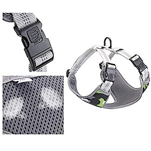 Adjustable Pet Harness Breathable Dog Chest Straps Vest Type Pet Chest Back Reflective No- Pull Dog Harness for Pet (Green, Size M) Dog Costumes Dog Clothes