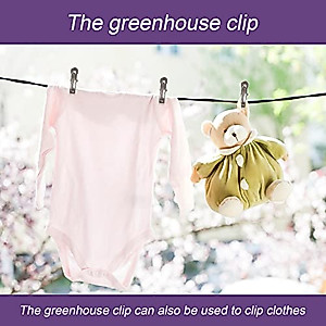 proturbo 50PCS Stainless Steel Greenhouse Clamps 2inch Greenhouse Clips Heavy Duty Garden Clips Windproof Strong Grip to Hold Down The Plant Cover or Shade Cloth on Garden Hoops or Greenhouse Frame