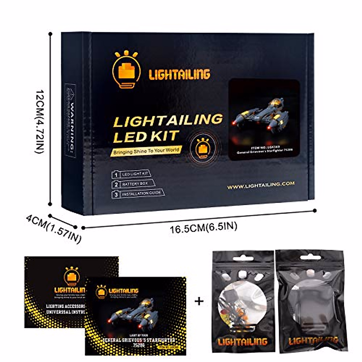 LIGHTAILING Light Set for (General Grievous’s Starfighter) Building Blocks Model - Led Light kit Compatible with Lego 75286(NOT Included The Model)