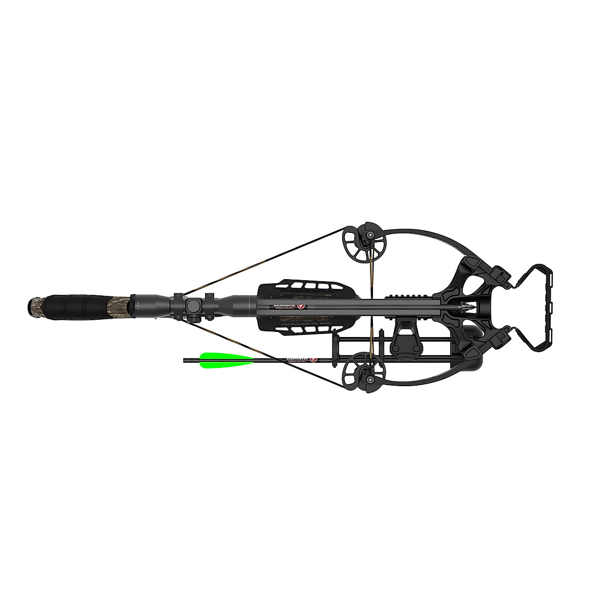 Barnett Archery Whitetail Hunter Crossbow, with 4x32mm Multi-Reticle Scope, 2 Arrows, Lightweight Quiver, 400XTR Without Crank Device, Mossy Oak Bottomland, One Size (BAR78168)