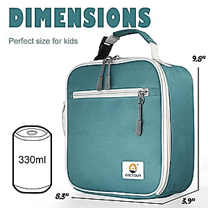 CaCTOUR Lunch Box Kids,Premium Insulated Lunch Bag for Girls Boys,Soft Bag Mini Cooler Back to School Thermal Reusable Lunch Bag for Work School Picnic (Green)