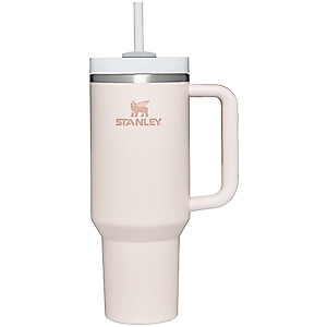 Stanley Quencher H2.0 FlowState Stainless Steel Vacuum Insulated Tumbler with Lid and Straw for Water, Iced Tea or Coffee, Smoothie and More, Rose Quartz, 40 OZ / 1.18 L