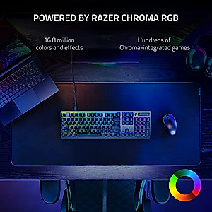 Razer DeathStalker V2 Gaming Keyboard: Low-Profile Optical Switches - Linear Red - Ultra-Durable Coated Keycaps - Durable Aluminum Top Plate - Multi-Function Roller and Media Button - Chroma RGB