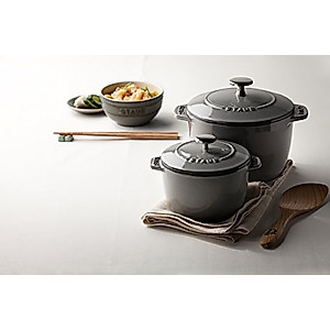 Staub 40511-827 La Cocotte de Gohan Cherry S, 4.7 inches (12 cm), Rice Pot, 1 Cup, Cast Iron, Enameled Pot, Rice Cooker, Authentic Japanese Product