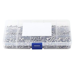 480PCS M2 M3 M4 Screws and Nuts Assortment Kit,Stainless Steel Hex Socket Head Bolt Nuts Assortment Kit,Resistant to and,for Home,Office Appliance,Machinery,Furniture
