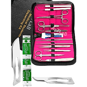 Dissecting German Kit Of 12 Pcs Scissors Forceps Probe Blades Needle Etc Cynamed