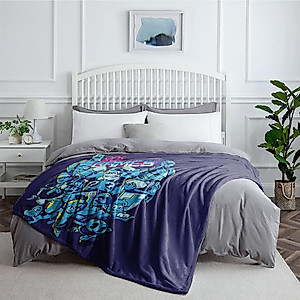 NICHIYOBI Redcap Beard Plumber Bros Game Flannel Blanket Kobayashi Tohru Kanna Lightweight Cozy Throw Blanket Warm Bed Blanket fit Sofa and Couch (08,Large 80x60in)