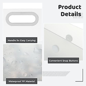 CDOKY 2PCS Art Portfolio Bags, 17.3 x 13.2 Inches Plastic Portfolio Folders with Handles, Waterproof Portfolio Bags for Artwork Keepsakes Drawing Sketches Photography Posters