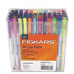 Gel Pen Set, Assorted Colors, 0.8mm - 1.0 Mm Tip Sizes, 48/set