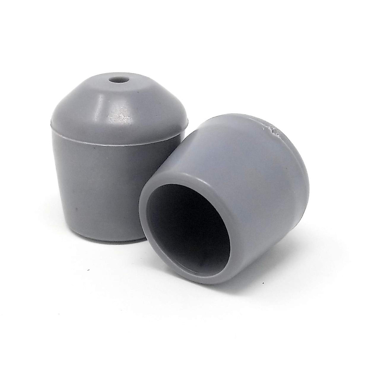 100 Pack Chair Leg Caps for Party Rental Style Plastic Folding Chairs, Fits 3/4 Inch Dia. Frame, Protect Floors Gray