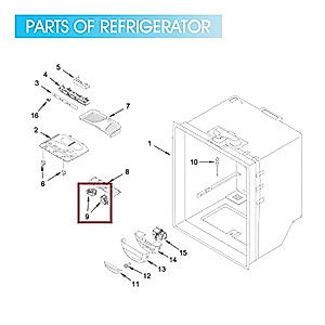 Delixike LED Light W11549780 W11520324 LED Light for Whirlpool Refrigerator Light W11449273 W11251749 AP7014432