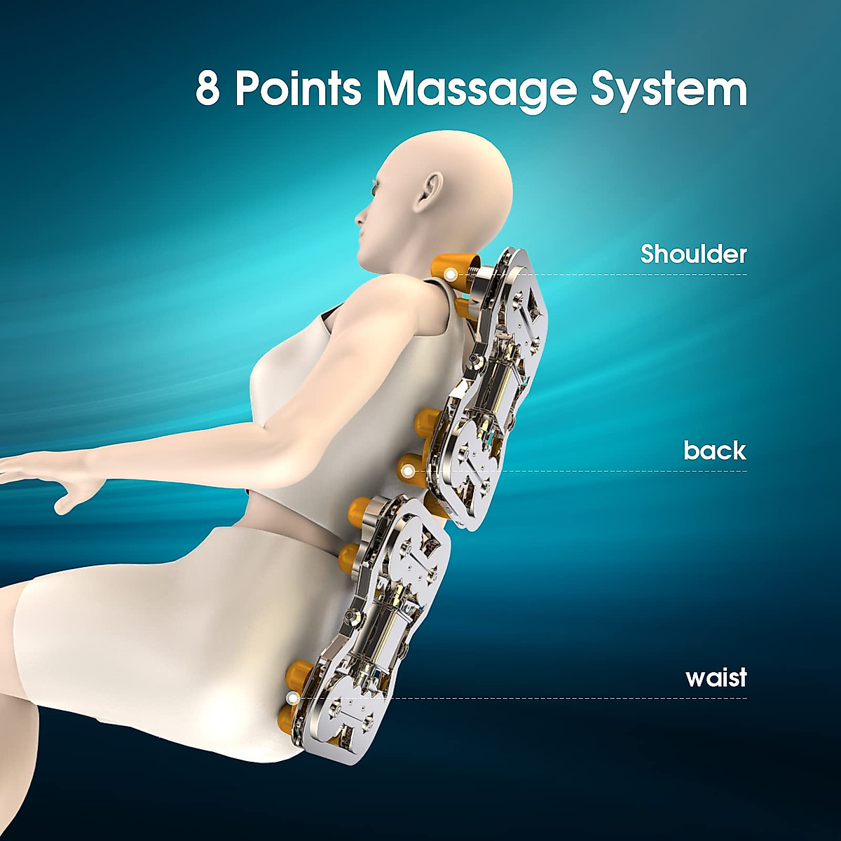 CYBERIX Massage Chair Full Body with Heat,Full Body Zero Gravity SL-Track Shiatsu Massage Chair,Massage Recliner Chair,Air Pressure,Bluetooth Speaker (Black)