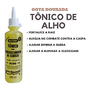 Gota Dourada Tonico para Fortalecimento de cabelos (hair tonic with garlic extract) 100ml