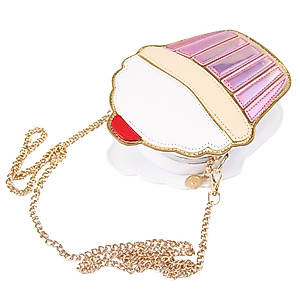 LUI SUI Girls Cupcake Crossbody Handbag Popcorn Hamburger Purse Small Purse Women Cellphone Shoulder Bag