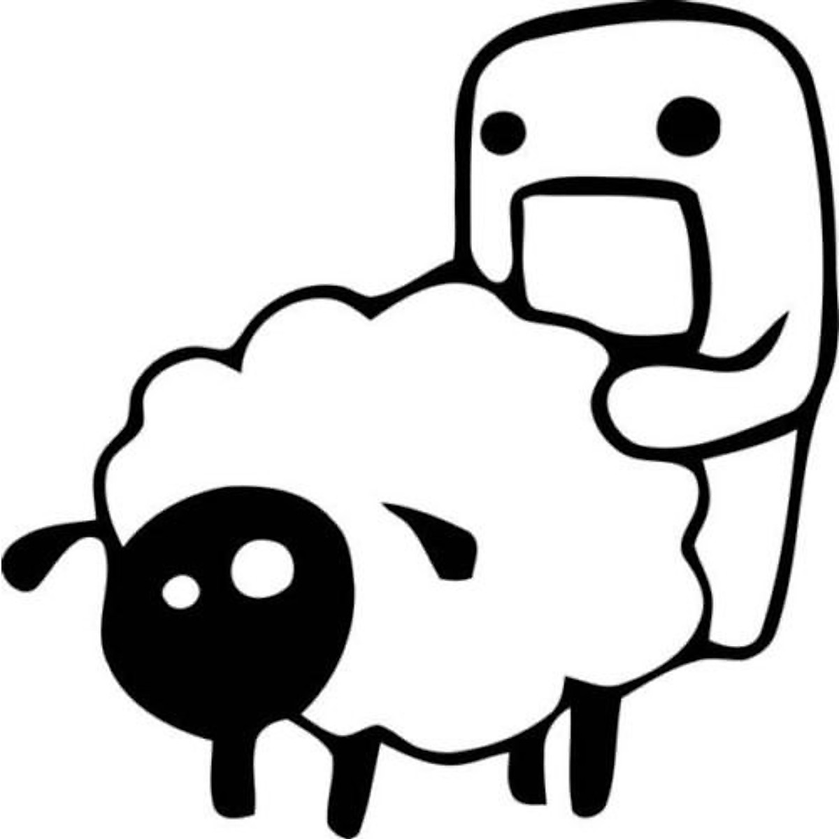 Domo Kun Naughty Fcuk Sheep JDM Vinyl Graphic Car Truck Windows Decal Sticker - Die cut vinyl decal for windows, cars, trucks, tool boxes, laptops, MacBook - virtually any hard, smooth surface