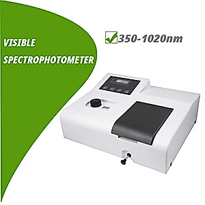 Digital Lab Spectrophotometer Visible Spectrophotometer LCD Display 350-1020nm Tungsten Lamp Lab Analytical Equipment 110V (Deliver Within 3-7 Days)