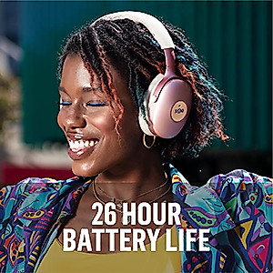 House of Marley Positive Vibration XL ANC: Noise Cancelling Over-Ear Headphones with Microphone, Wireless Bluetooth Connectivity, and 26 Hours of Playtime