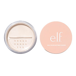 e.l.f. Halo Glow Setting Powder, Silky Powder For Minimizing Pores & Fine Lines, Delivers A Semi-Matte Finish, Vegan & Cruelty-Free, Light Pink