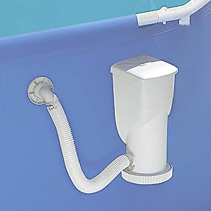 Summer Waves SkimmerPlus P53FX1500 1500GPH Above Ground Swimming Pool 120V GFCI Skimmer Filter Pump System with 1.25" Circle Connection and Hose